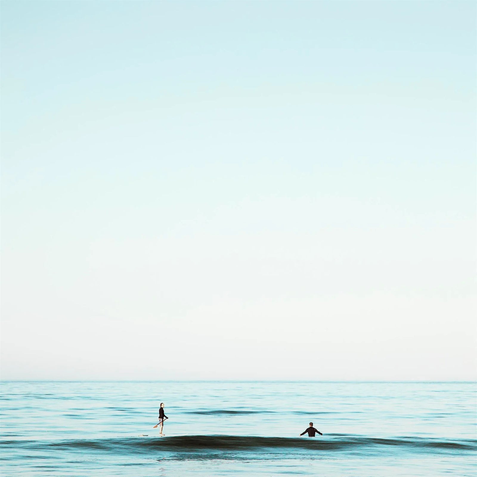 Santa Monica, Blue 20x20 Contemporary, Fine Art Photography by Kristin ...