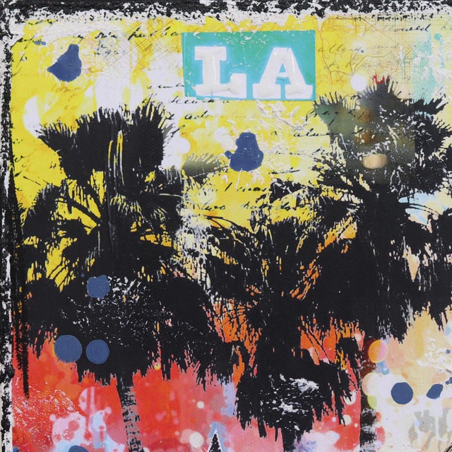West La - Pop Art Colorful Landscape Collage on Canvas Original Artwork by Marion Duschletta ...