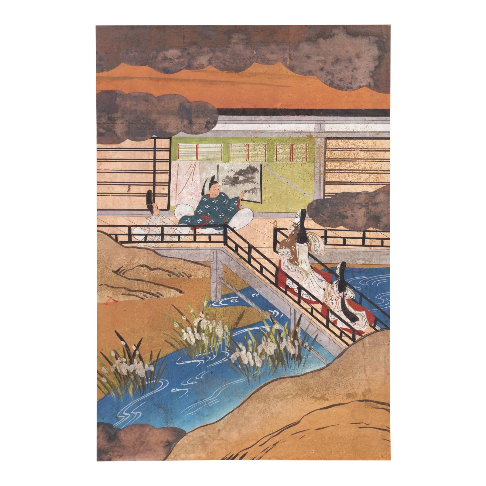 'Garden Landscape With River', Japanese Kano School Landscape, 1880s ...