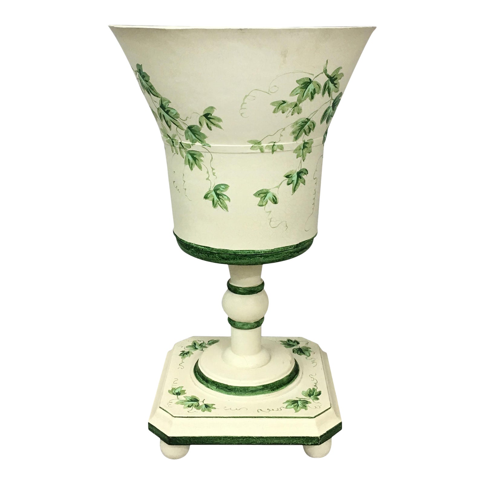 Mid 20th Century Handpainted French Style Planter | Chairish