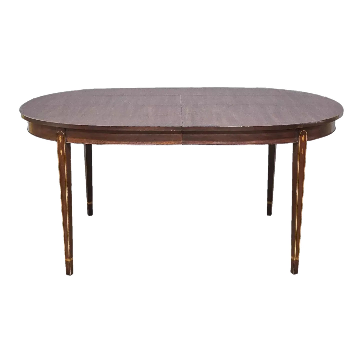 Henkel Harris Federal Style Mahogany Oval Dining Table Bellflower Inlay ...