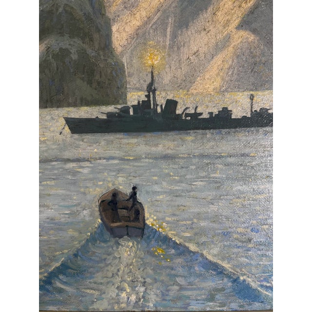 Vintage British Postwar Framed Oil Painting "The Storm" by Walter ...