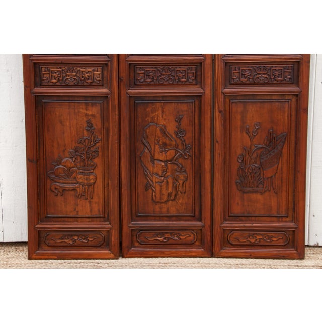 Set of 3 Mid-Century Honeycomb Chinese Panels | Chairish
