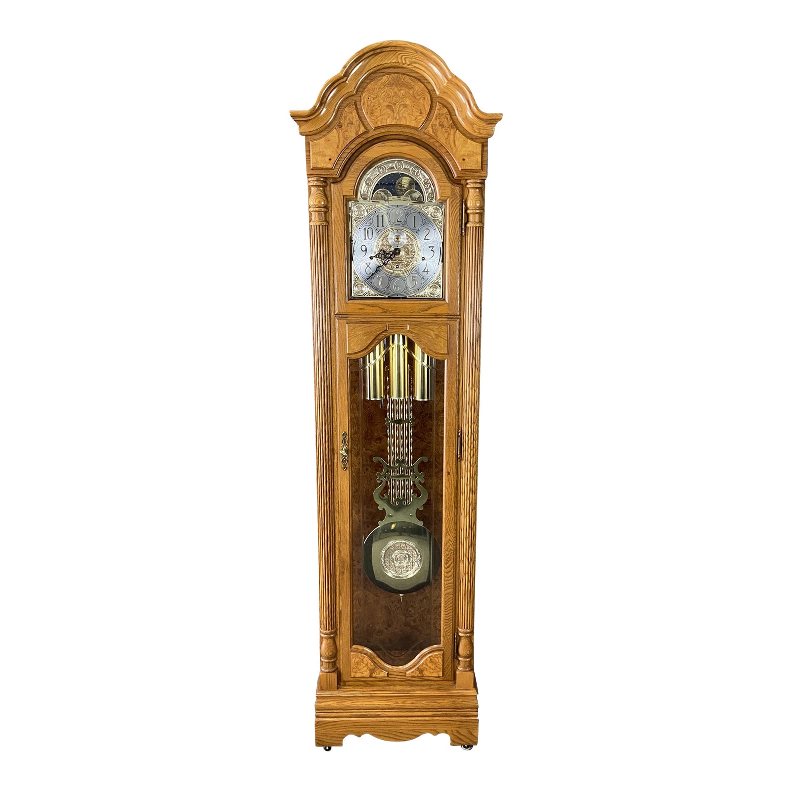 Howard Miller "Bronson" Oak Grandfather Clock | Chairish