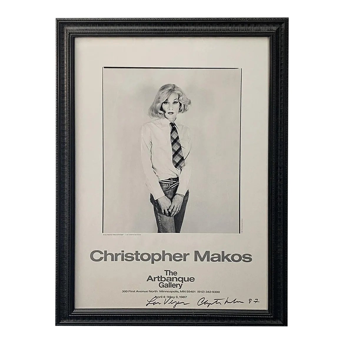 Christopher Makos Signed Exhibition Poster Portrait of Andy Warhol ...