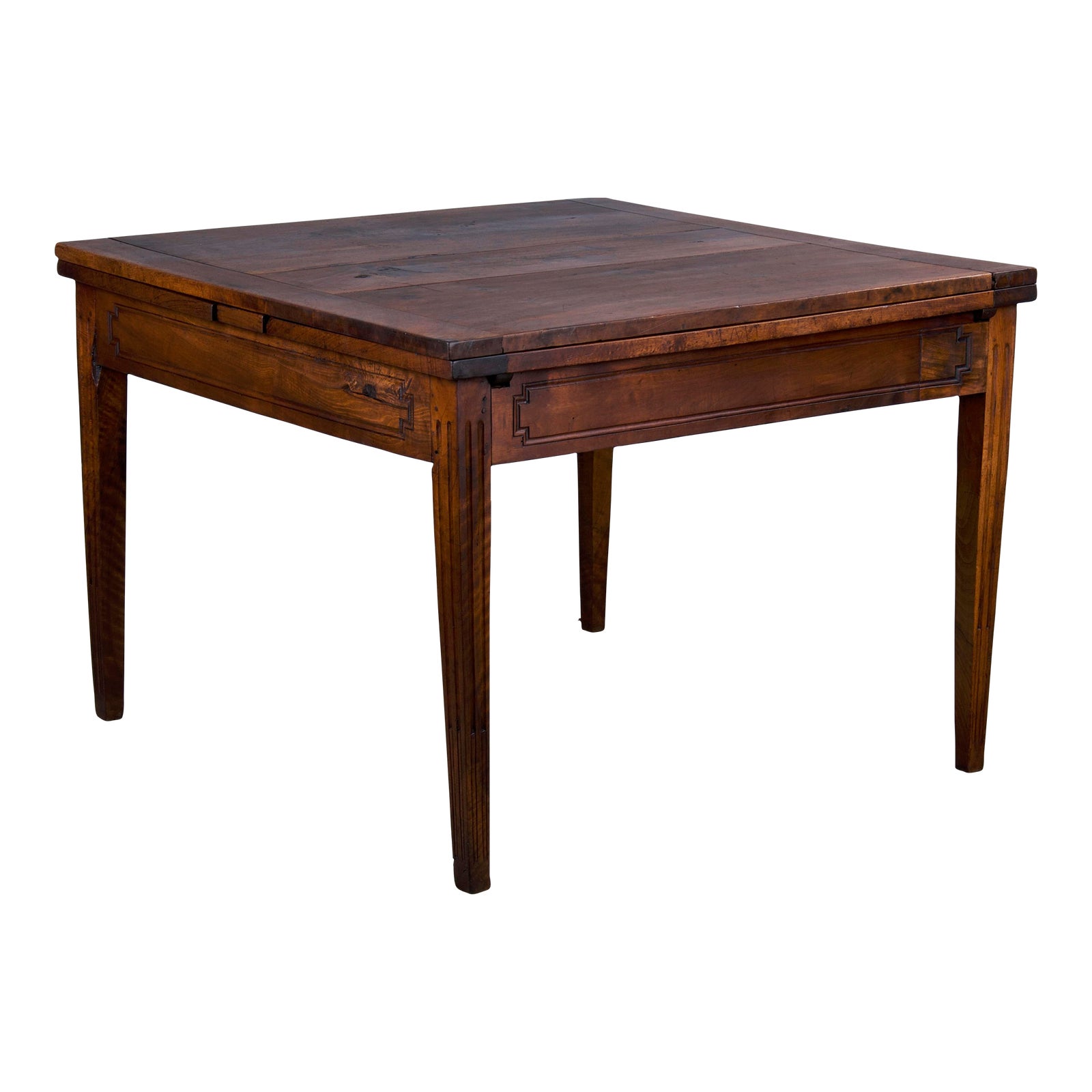 19th Century French Neoclassical Louis XVI Style Off-Square Walnut Extendable Table | Chairish