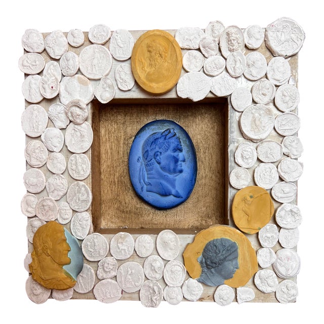 Grand Tour Style Roman Emperors Cameo in Miniature Intaglio Decorated ...