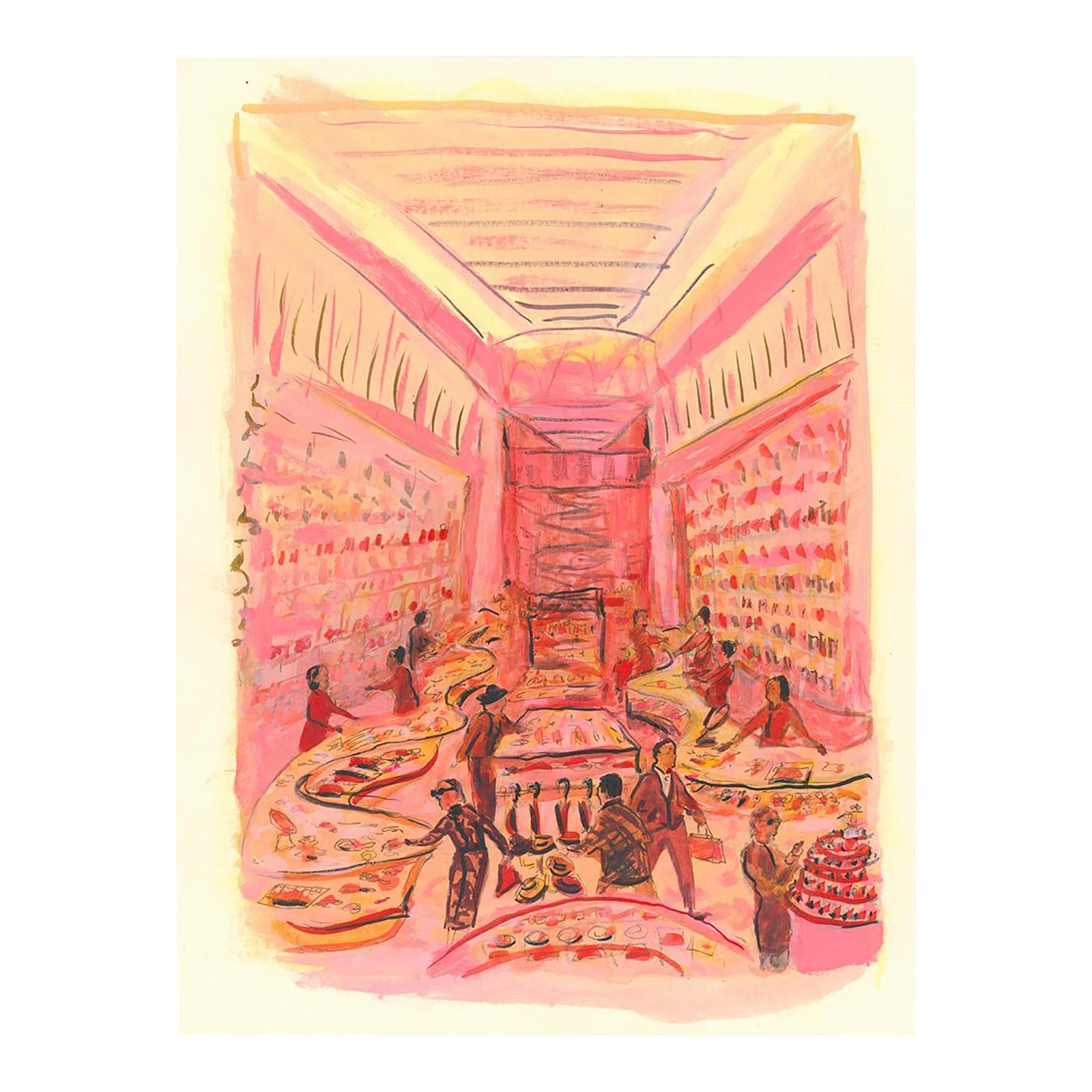 The Zitomer Pharmacy NyC Figurative Contemporary Print by Pauline De ...