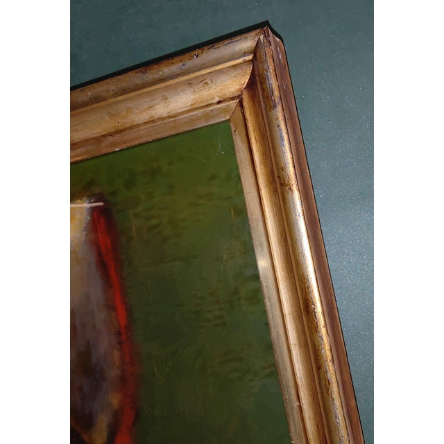 Saint Ambrose, Oil Painting on Glass, 1950s | Chairish