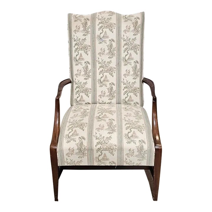 Mid 20th Century Hickory Chair Federal Style Mahogany Lolling Chair ...