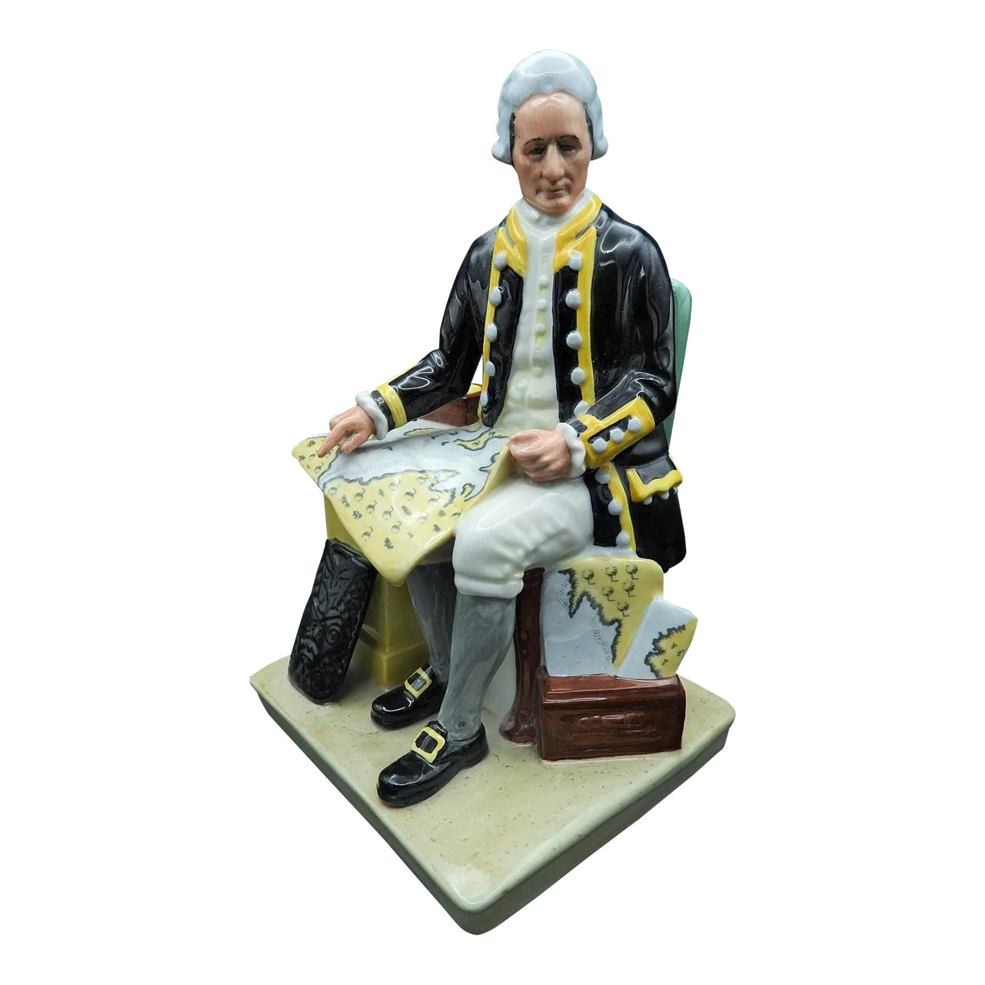 1980s Royal Doulton Captain Cook British Navy Cartographer Figurine Hn ...