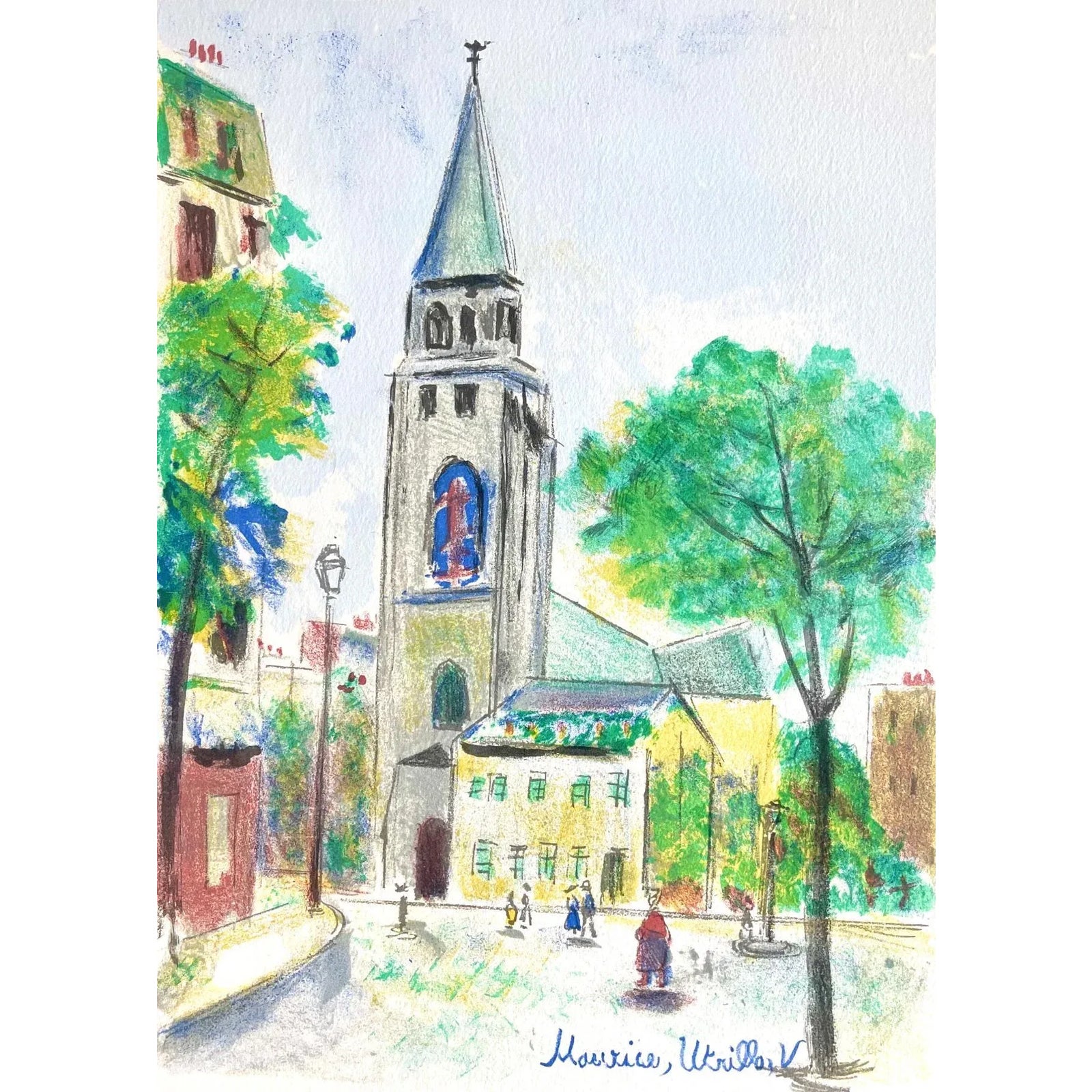 Maurice Utrillo, Pont-Neuf, Paris Capitale, Maurice Utrillo, 1955 | Chairish