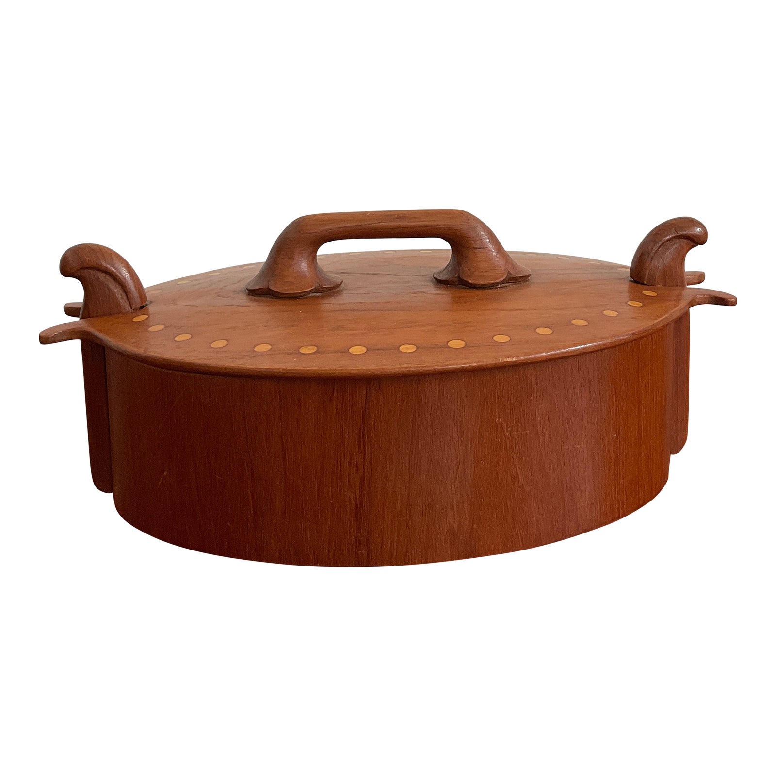 1960s Swedish Teak Lidded Lunchbox / Bread Box | Chairish
