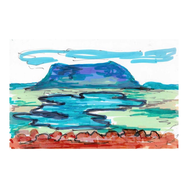 1966 Alexandra Merker Icelandic Mountain Landscape | Chairish