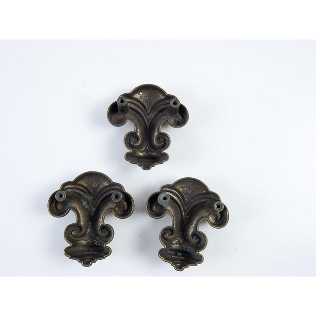 Vintage Heavy Metal Retro Drawer Pulls - Set of 3 | Chairish