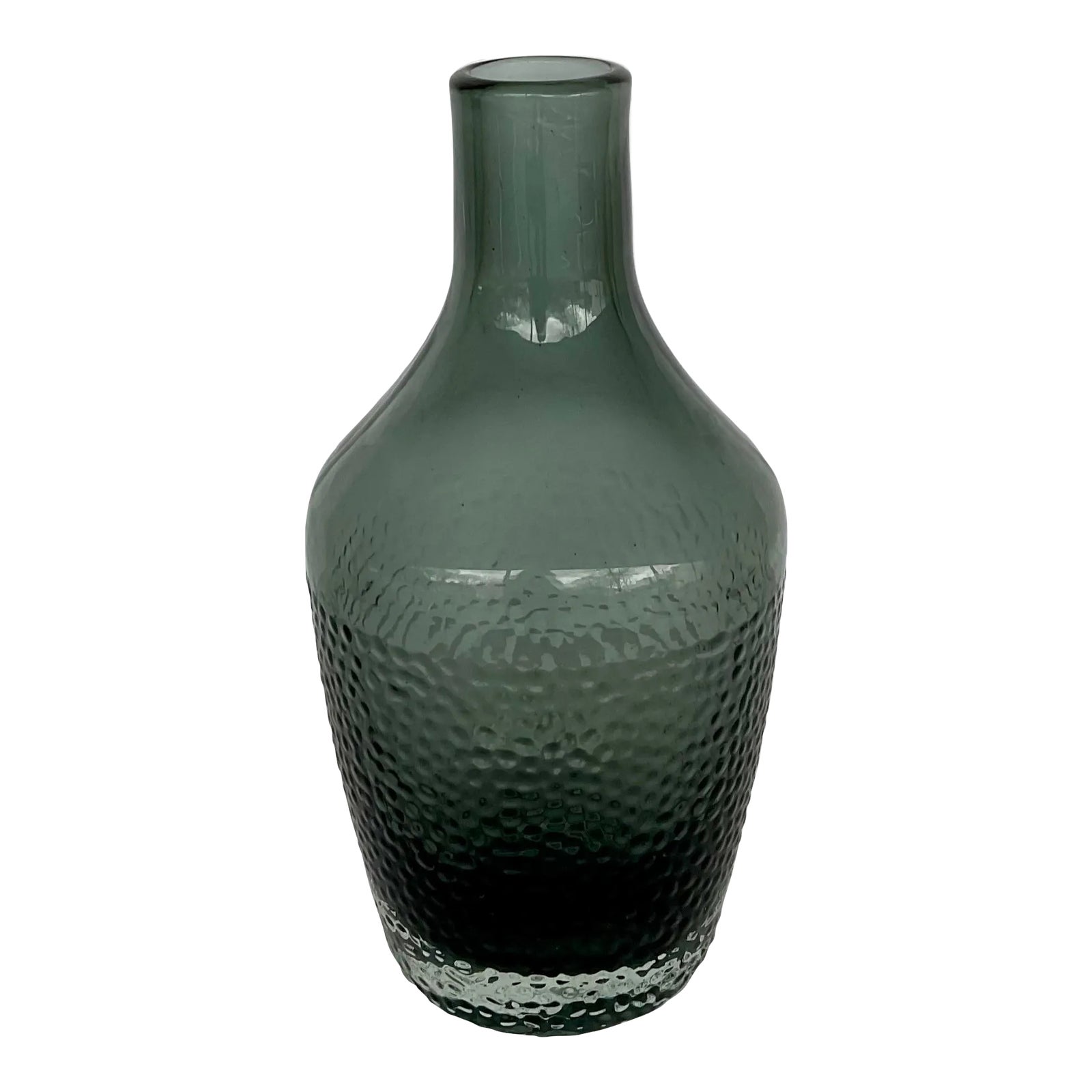 Global Views Modern Large Gray Glass Pebble Bottom Vase | Chairish
