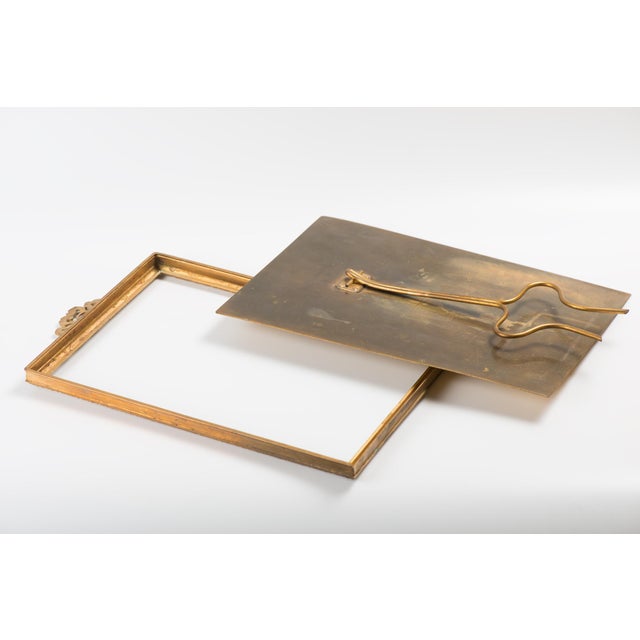 Early 20th Large Vintage Brass Picture Frame | Chairish