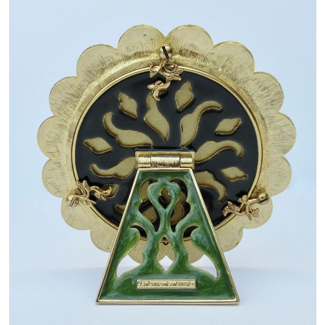 Vintage Jay Strongwater Round Enameled & Swarovski Crystal Picture ...