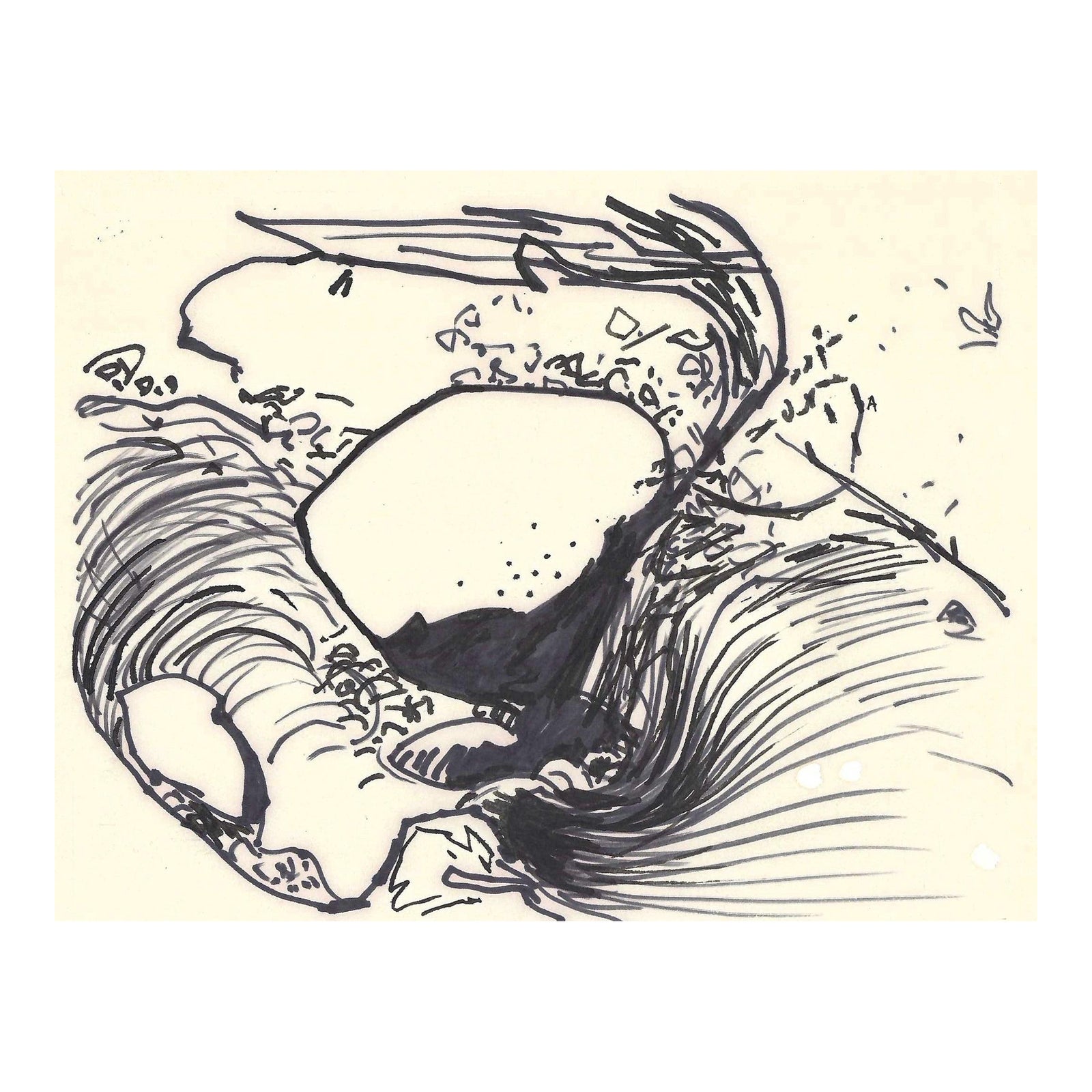 1950s Robert Angeloch Stream Drawing | Chairish