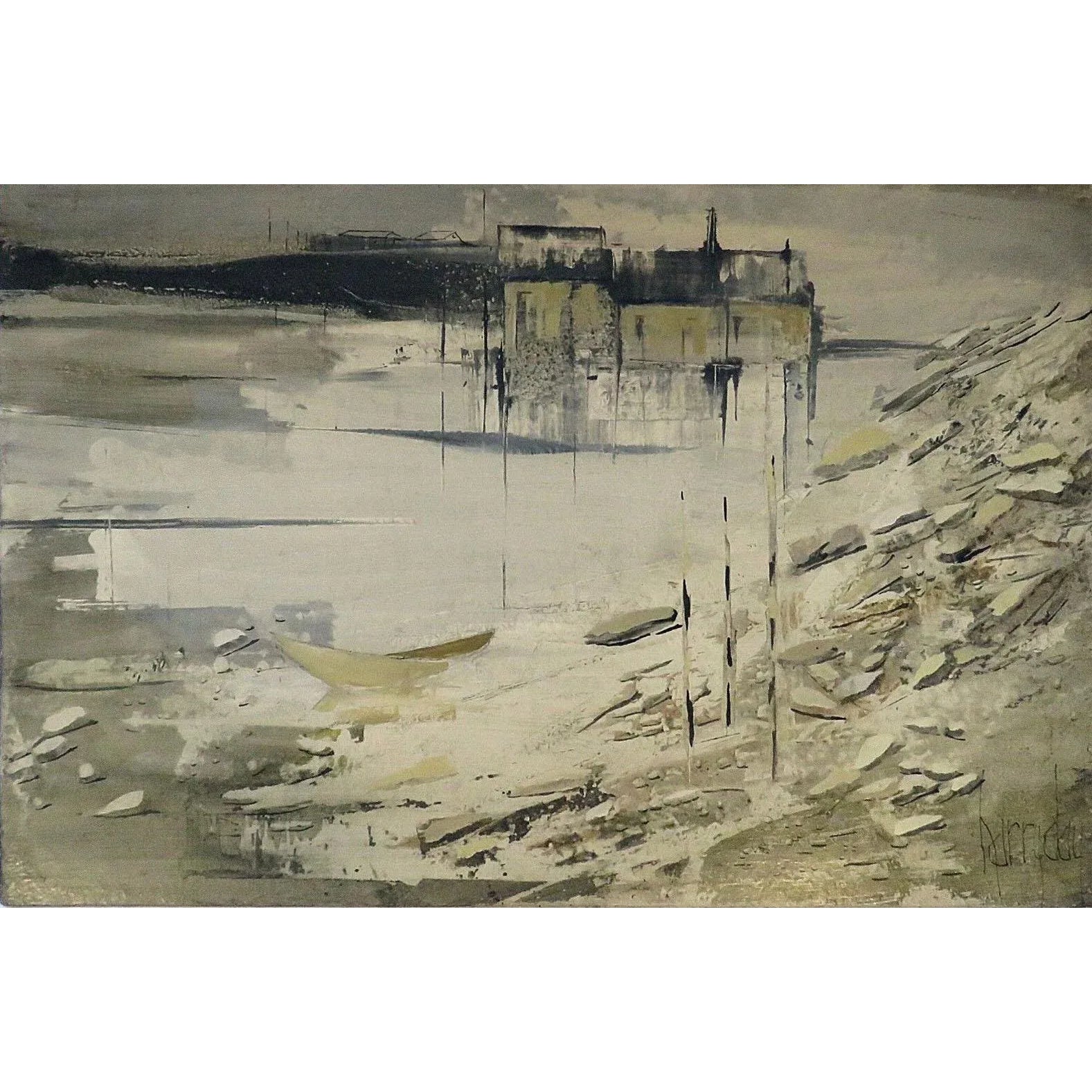 Harry Day (Us 1912-2001) Original Oil Painting Abstract Seascape | Chairish