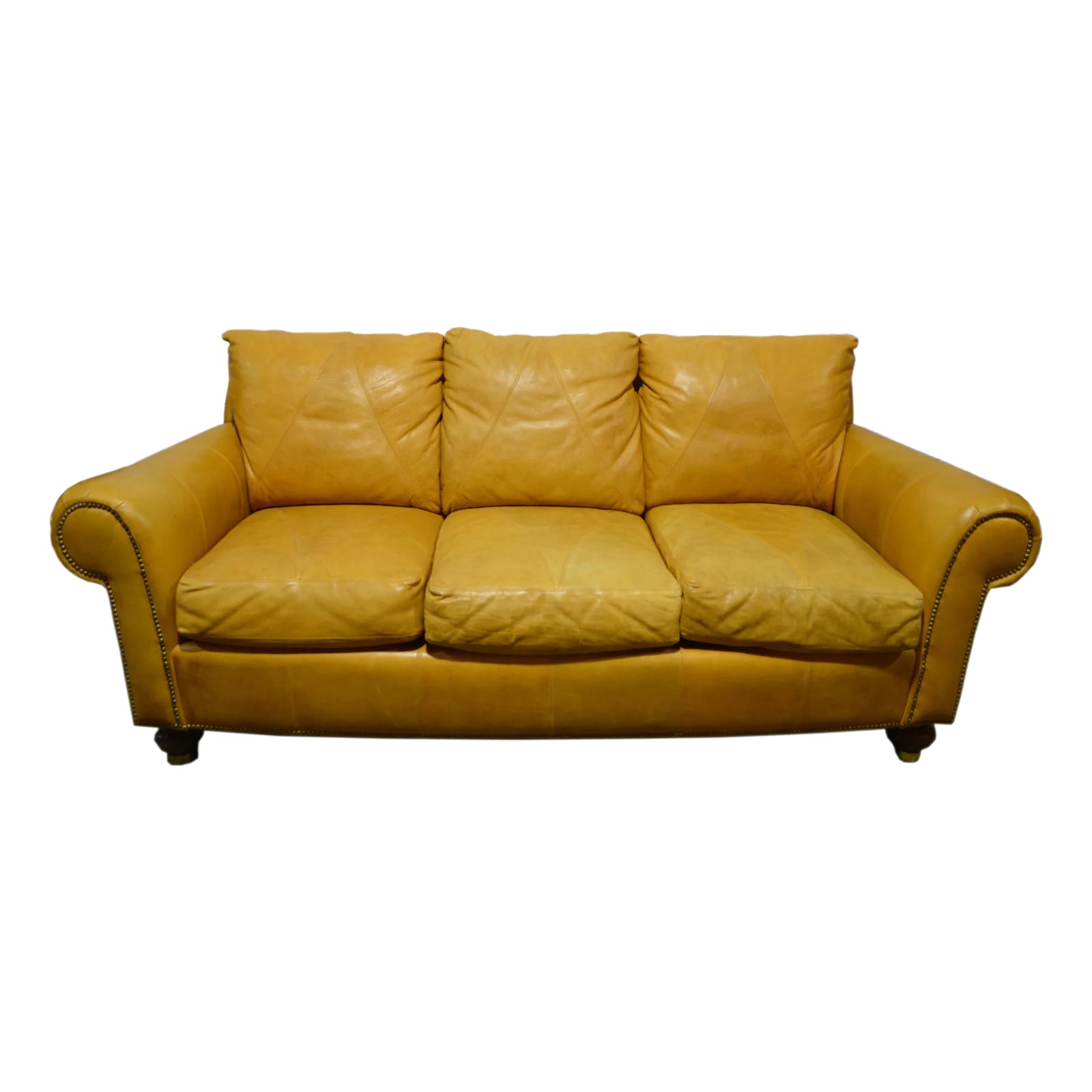 Vintage Ferguson Copeland Leather Sofa | Chairish