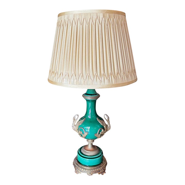 Gilded Swans: A French Revival Table Lamp | Chairish