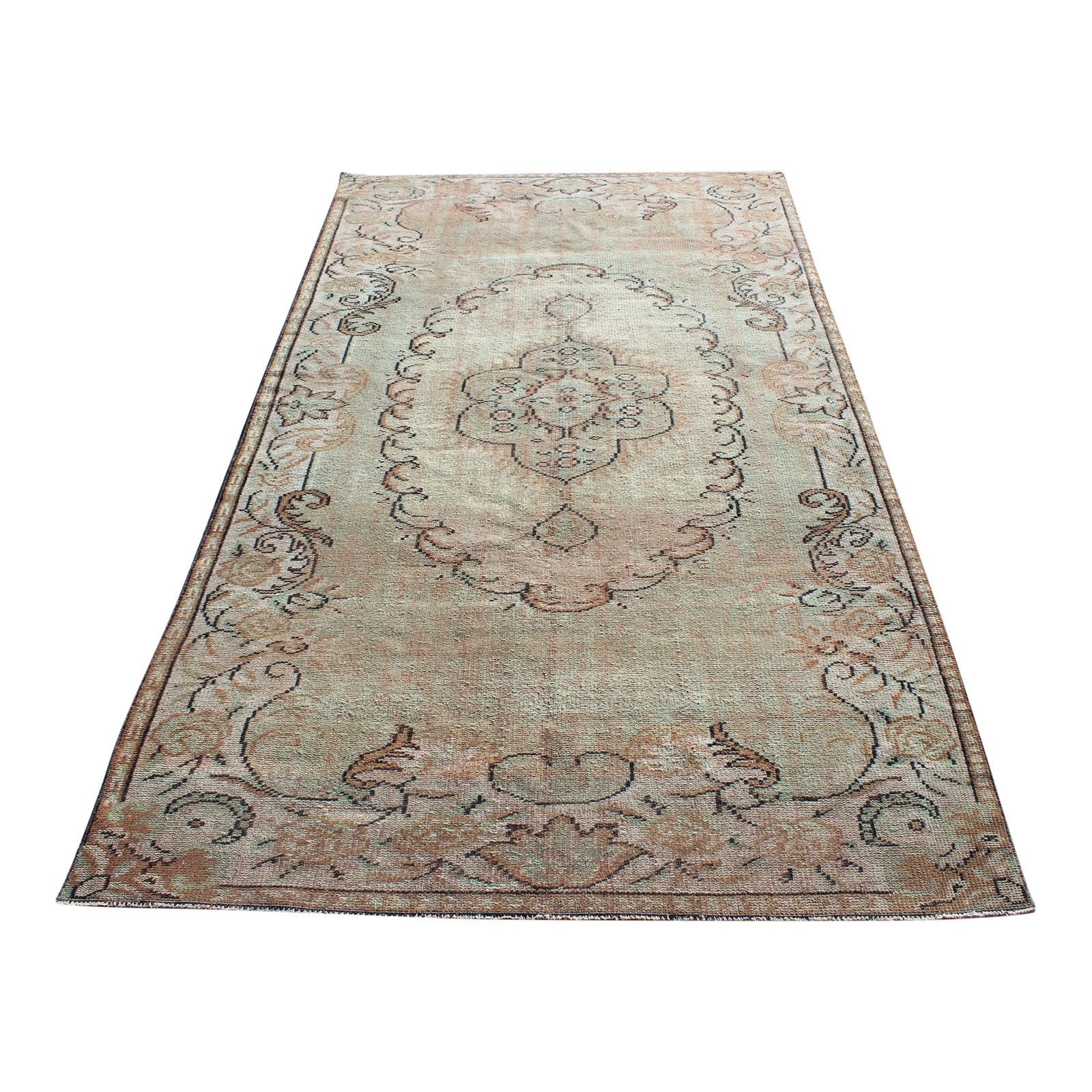 Shabby Chic Area Rug - 64"x111.5" | Chairish