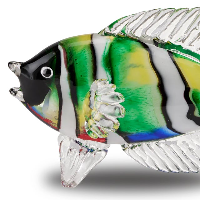 Currey & Company Rialto Green Glass Fish - Set of 2 | Chairish
