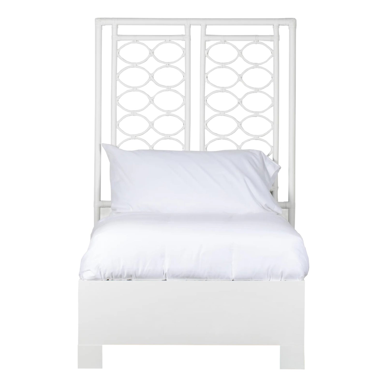 Infinity Platform Bed Twin Extra Long, White | Chairish