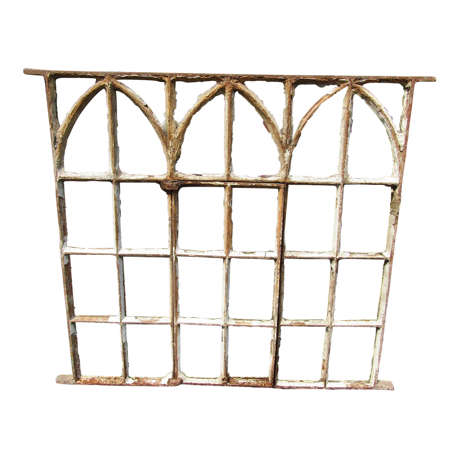 1800s Gothic English Cast Iron Prison Cell Window Garden Art | Chairish