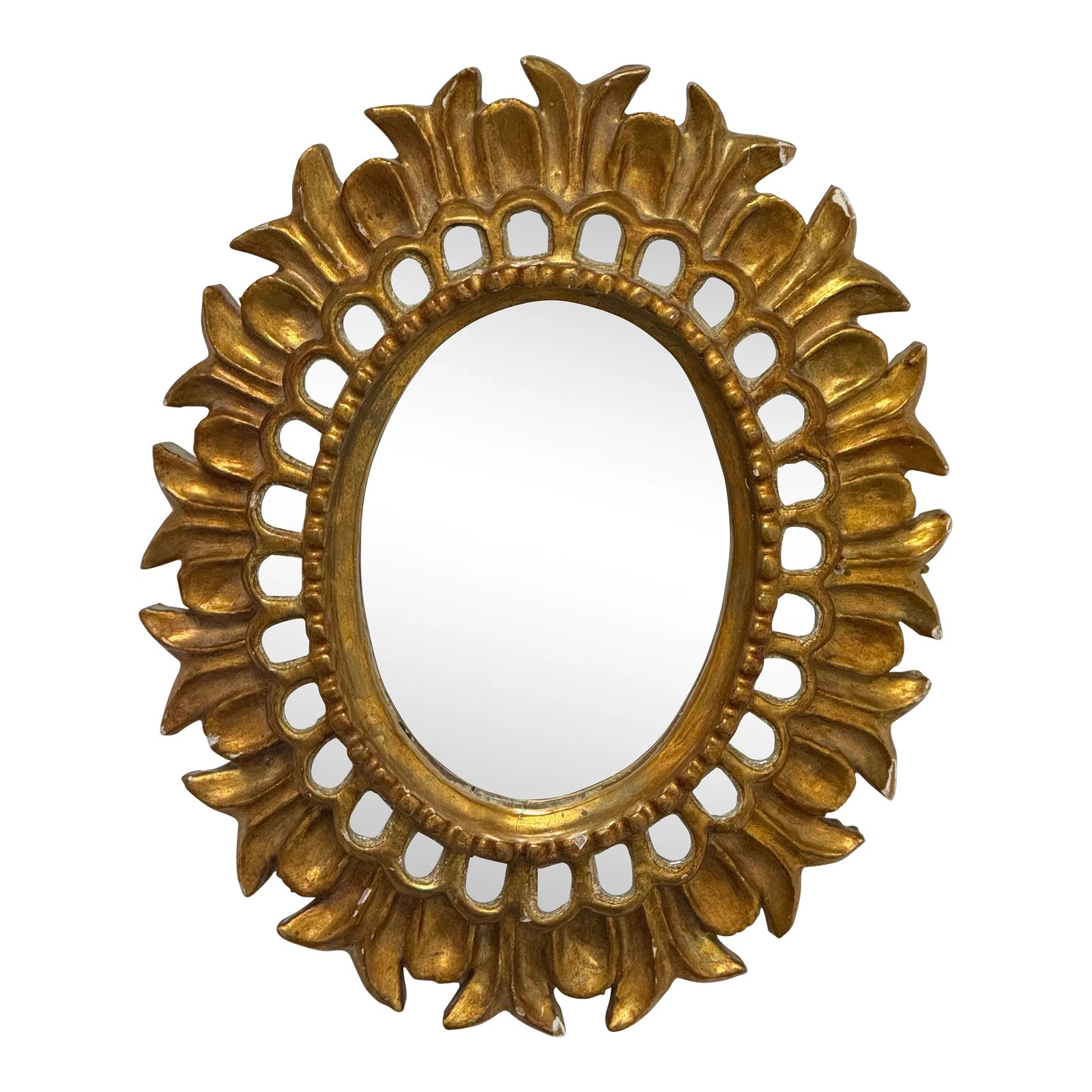 The Stalls Art Deco Vintage Peacock Wall Mirror | Chairish