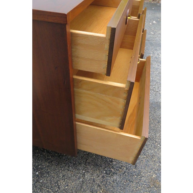 Stanley Mid Century Modern Low Dresser Bathroom Vanity | Chairish