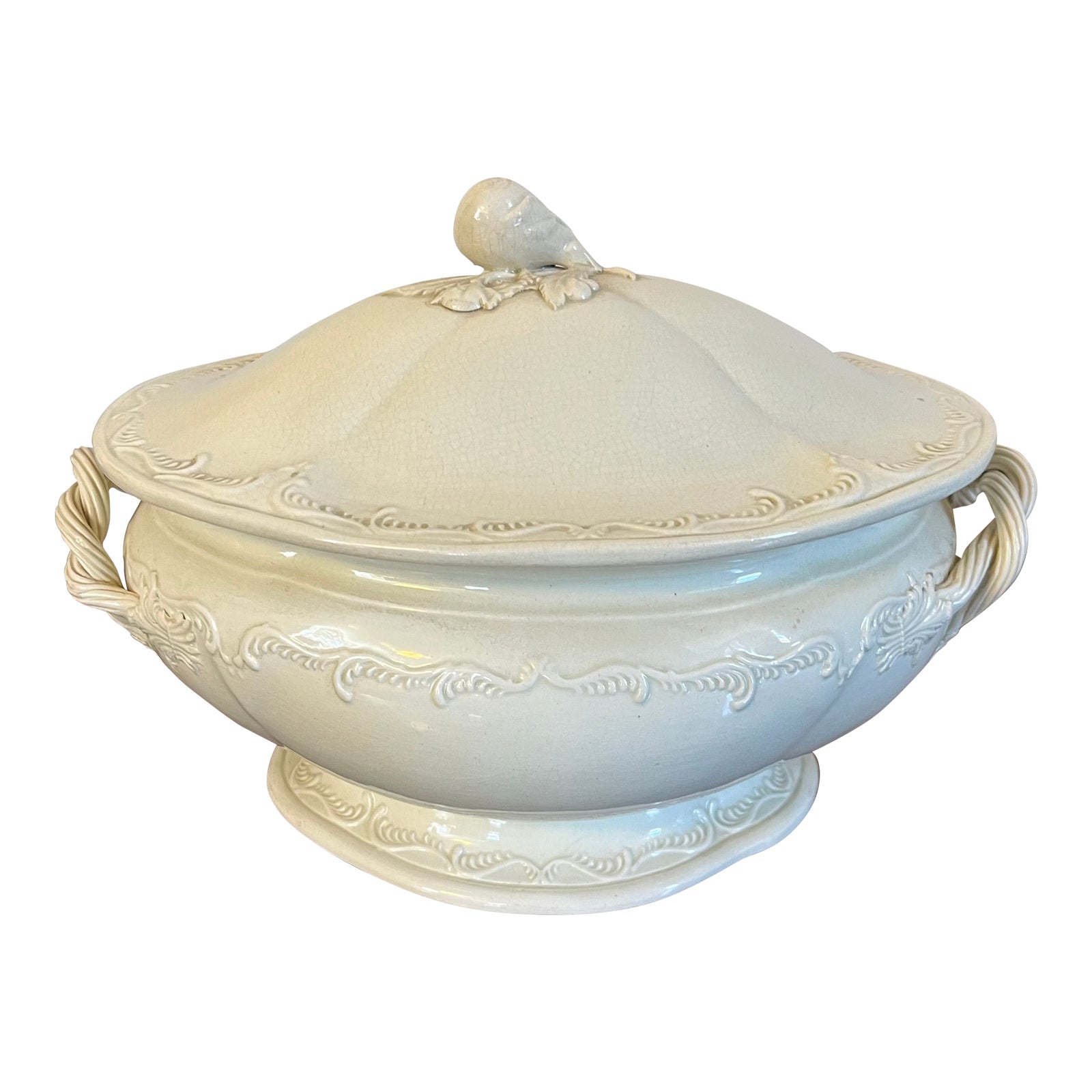 Antique Early 19th Century Leeds Pottery Creamware Soup Tureen With ...