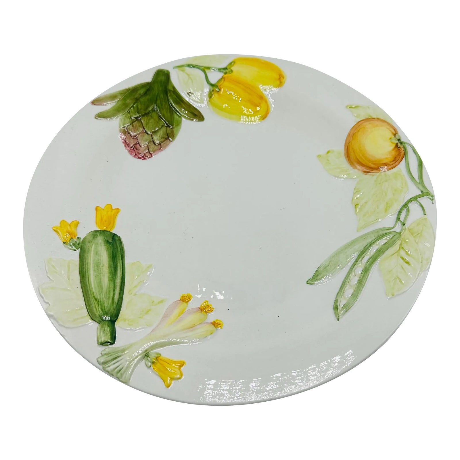 Vintage Ceramic Serving Platter | Chairish