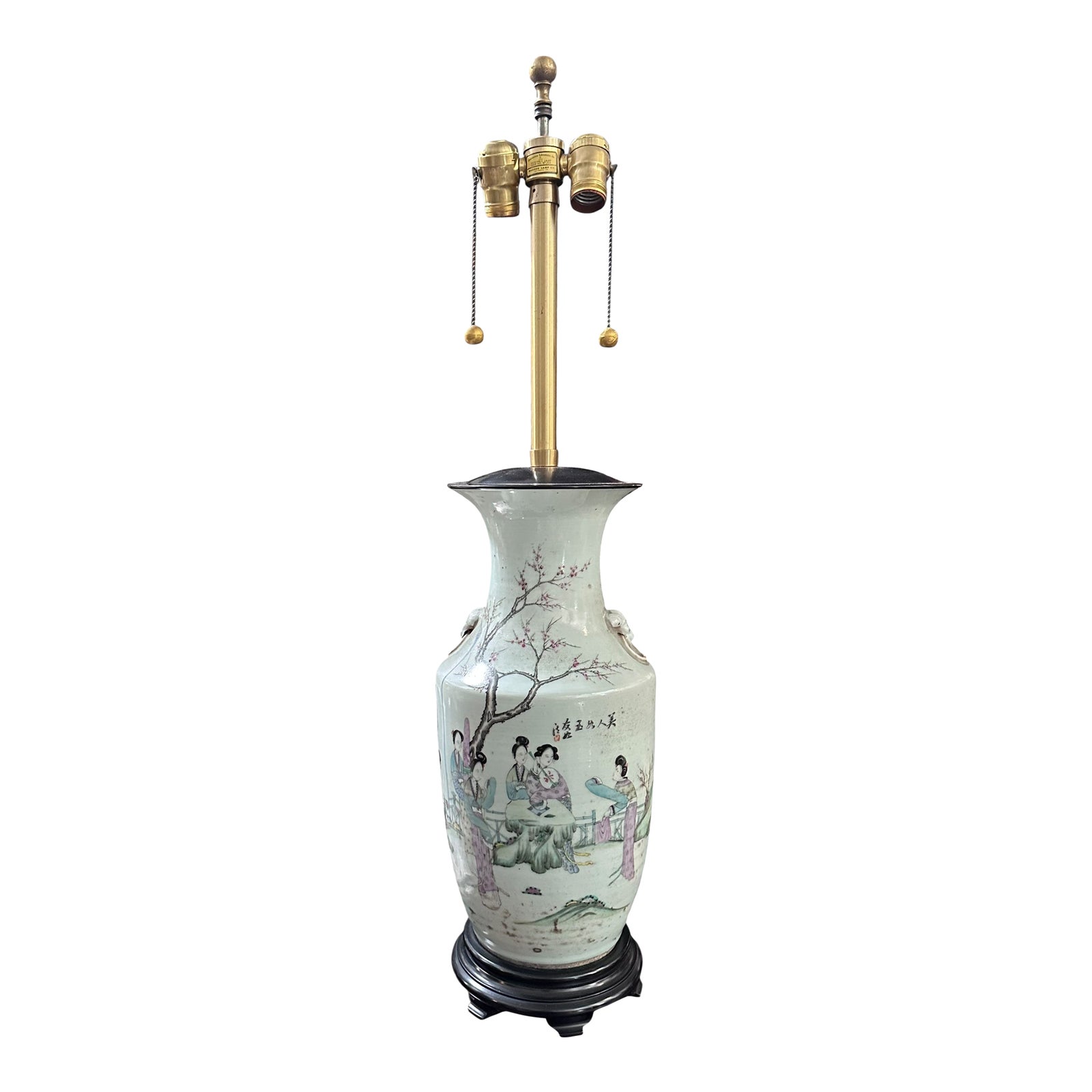 Marbro Lamp Co Antique Chinese Pottery Vase Table Lamp | Chairish