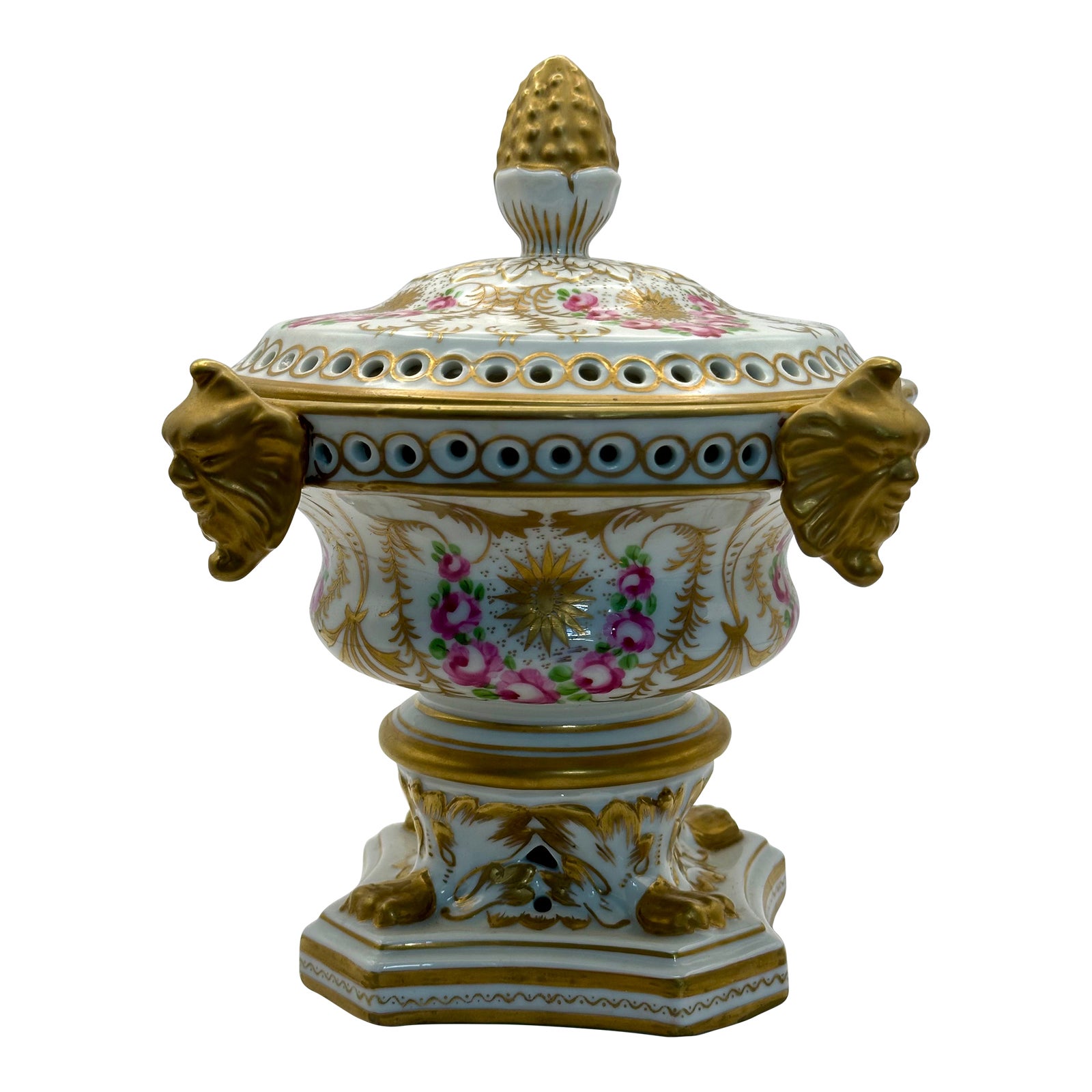 Chelsea House Royal Crown Derby Style Potpourri Urn | Chairish