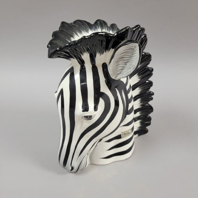 zebra head vase