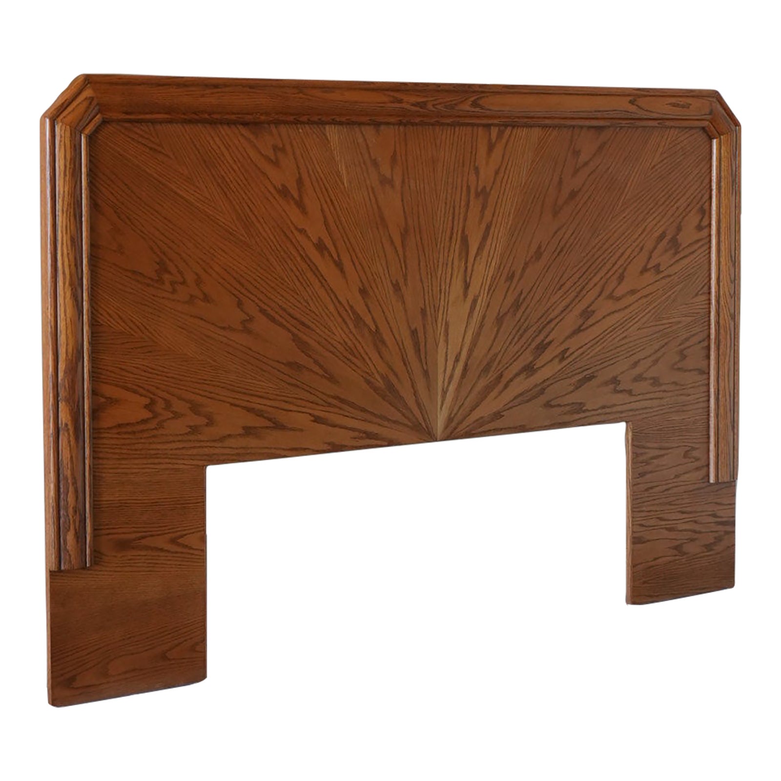1980s Mid Century Modern Oak King Headboard - Elegant Style Vintage ...