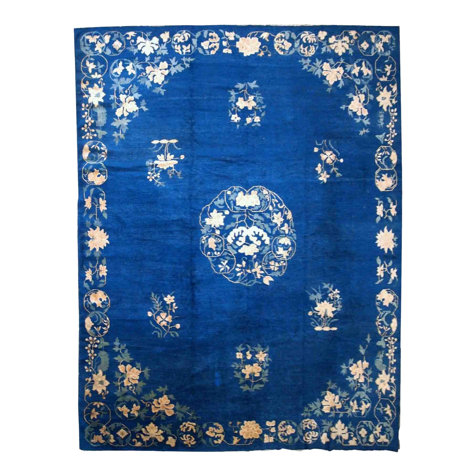 1900s Antique Handmade Peking Chinese Rug | Chairish