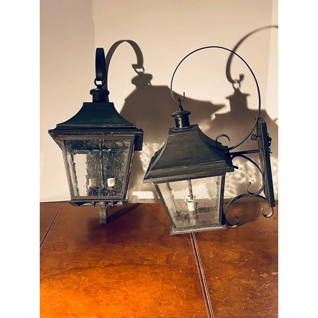 Contemporary Genie House Outdoor Copper Wall Lantern | Chairish