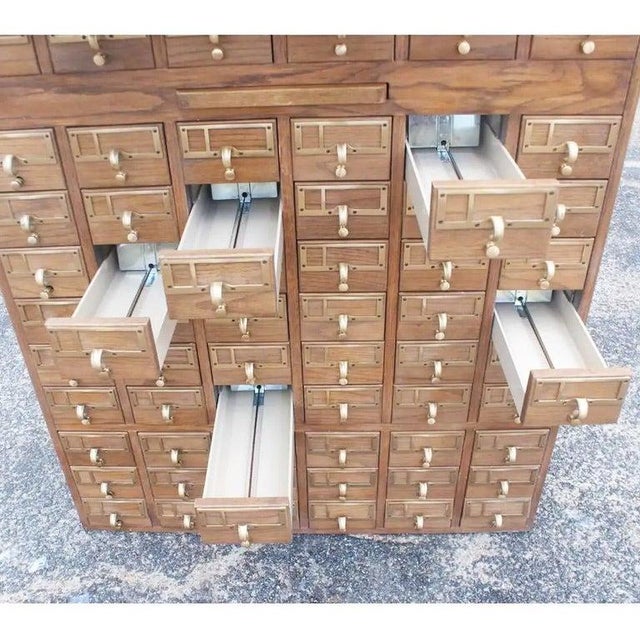 1950s Vintage 90 Drawer Library Card Catalogue | Chairish