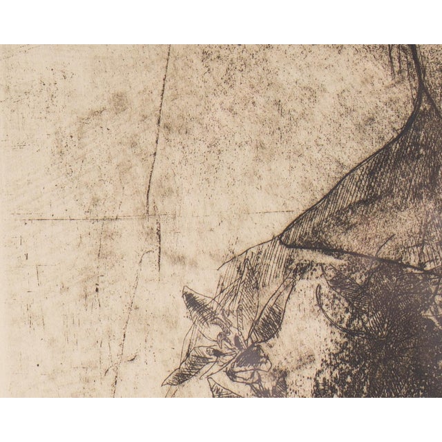 1965 Limited Edition Etching of a Man by Robert Ernst Marx | Chairish