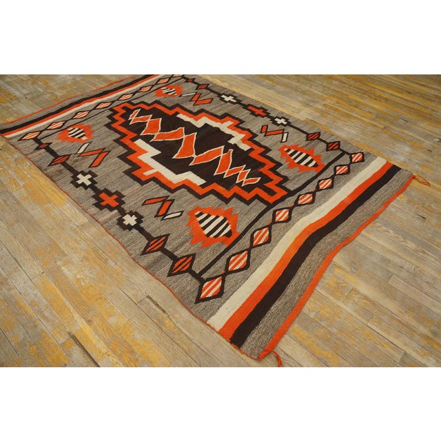 1920s American Navajo Style Carpet With Storm Pattern ( 4' 8" X 6' 9 ...
