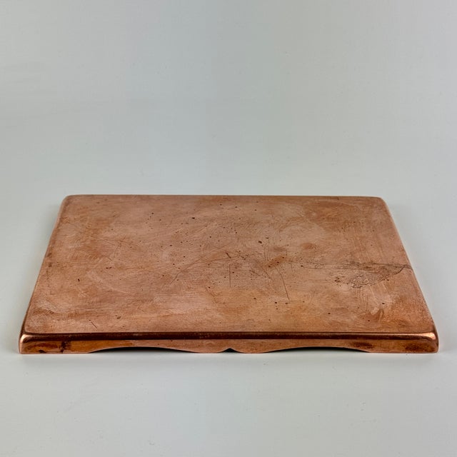 Vintage Mini Copper Tray With Curtain Design | Chairish