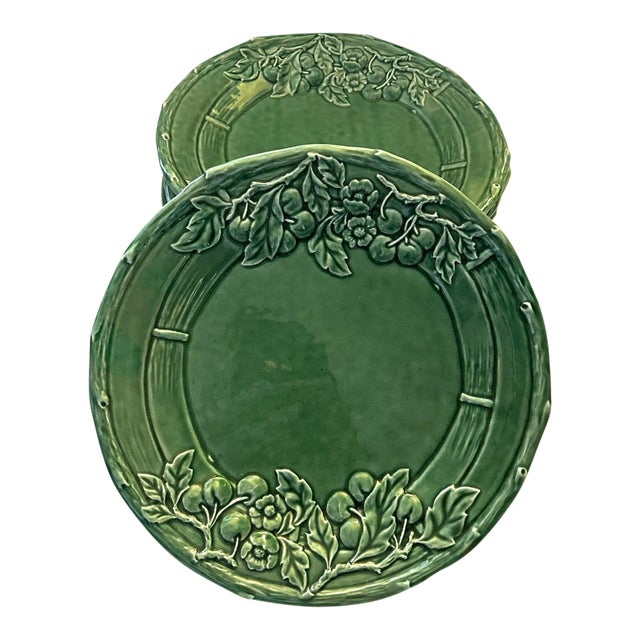 Vintage Porta Green Dinner Plates-A Set | Chairish