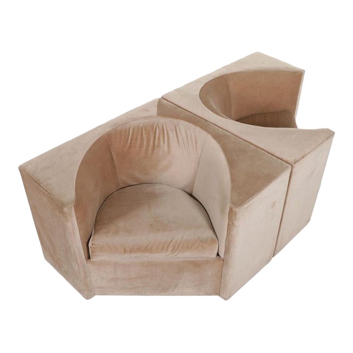 Carsons of High Point Mid-Century Modern Cube Lounge Chairs - 2 Pieces ...