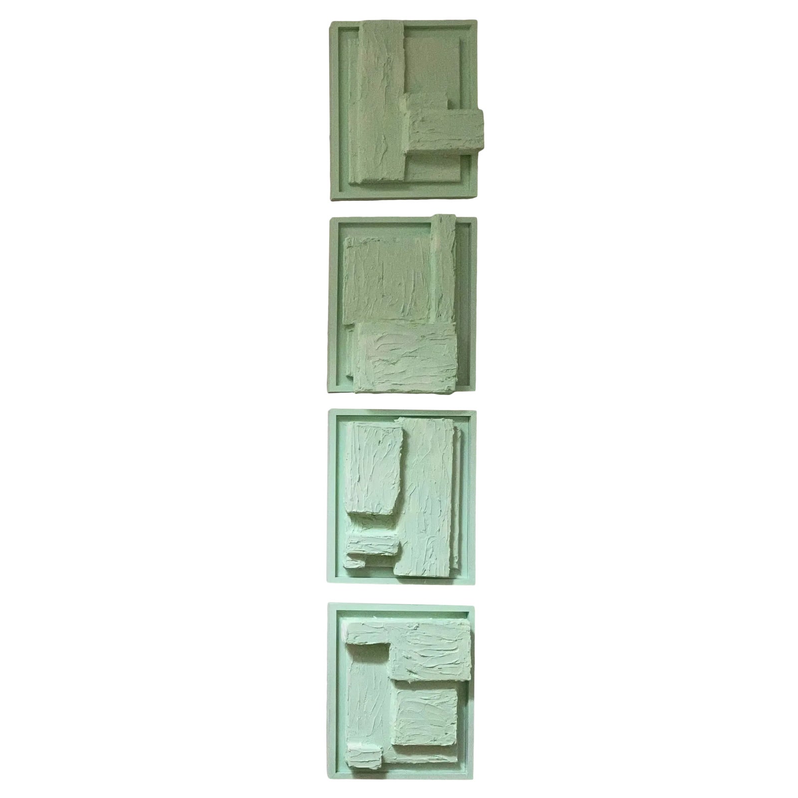 2021 "Abstract Series 03" Contemporary Sculptural Wall Objects, 4 ...