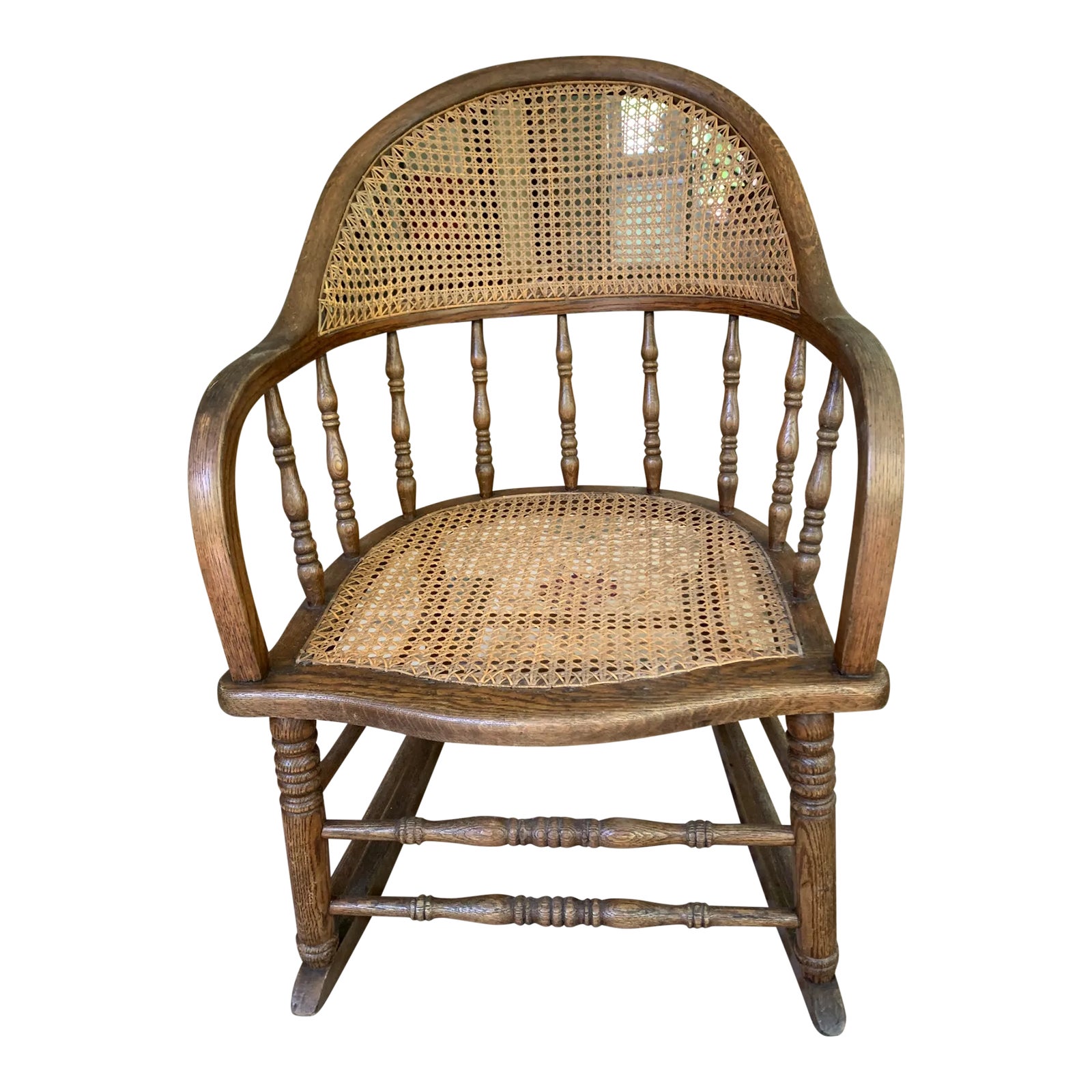 1920s Bentwood and Cane Rocker | Chairish