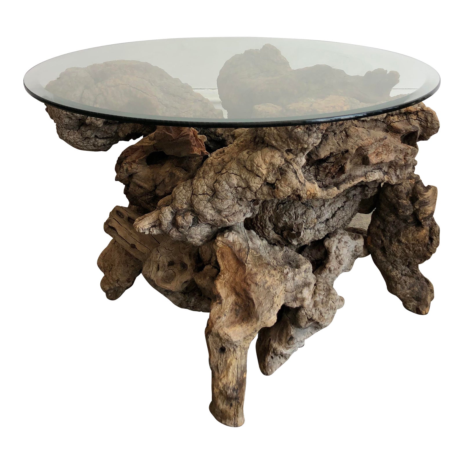 1960s Vintage Root Burl Side Table | Chairish