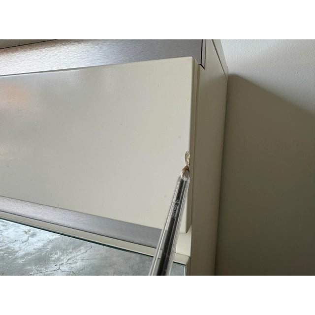 1980's Post-Modern Lacquered White Nightstands by Roger Rougier - a ...